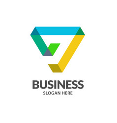 Triangle sign logo Royalty Free Vector Image - VectorStock