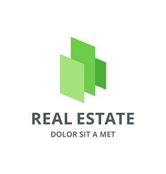 Real estate sign logo icon design template Vector Image
