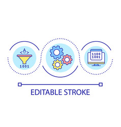 Machine learning algorithms concept icon Vector Image