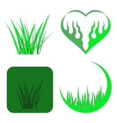 Green grass sign Royalty Free Vector Image - VectorStock