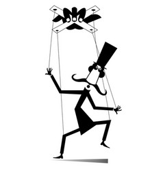 Puppet men concept Royalty Free Vector Image - VectorStock