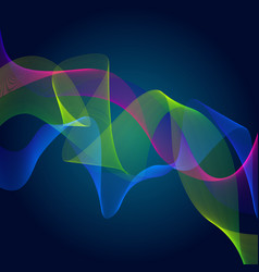 Smoky waves background structural curved pattern Vector Image