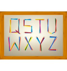 Letter q learning english alphabet writing Vector Image