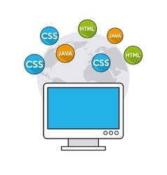 Software programming language icons Royalty Free Vector