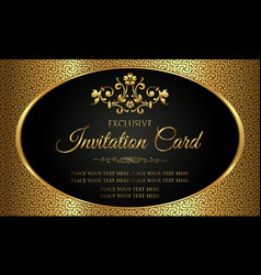 Exclusive invitation card Royalty Free Vector Image