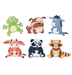 Cartoon animals alphabet Royalty Free Vector Image