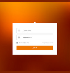 Creative login ui template form design Royalty Free Vector