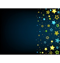 Letter c cartoon star colored Royalty Free Vector Image