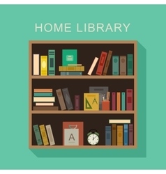 Stacks books on blue background Royalty Free Vector Image