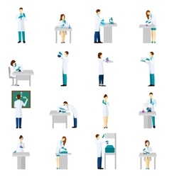 Famous scientists characters set Royalty Free Vector Image