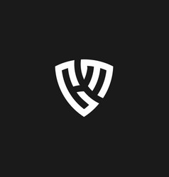 Pp monogram logo with 3 pieces shape isolated Vector Image