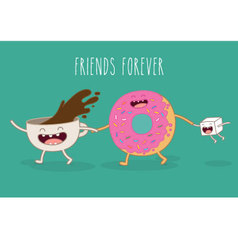 Donuts realistic bakery delicious tasty food Vector Image