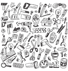 Working tools - doodles set Royalty Free Vector Image