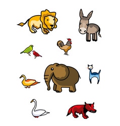 Wild animal zoo strike with clean plate board Vector Image