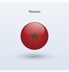 Morocco round flag Royalty Free Vector Image - VectorStock