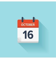 October 12 flat daily calendar icon Date Vector Image
