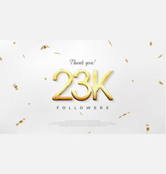 23k gold number thanks for followers posters Vector Image