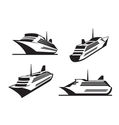 Sea ships and boats from above Royalty Free Vector Image
