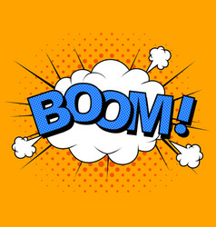 Comics boom comic cartoon Royalty Free Vector Image