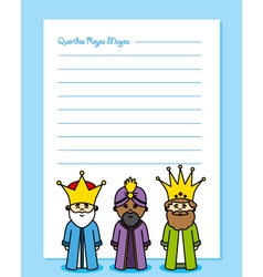 Letter to three kings Royalty Free Vector Image