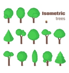 Cartoon trees set Royalty Free Vector Image - VectorStock