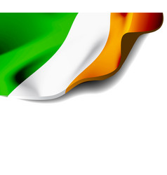 Irish waving flag Royalty Free Vector Image - VectorStock