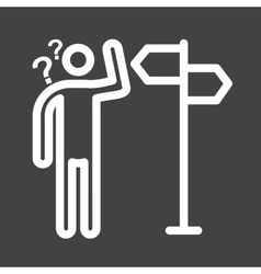 Lost directions Royalty Free Vector Image - VectorStock