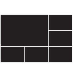 Collage thirteen frame photo part pictures Vector Image