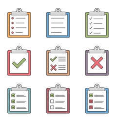Clipboard with checklist Royalty Free Vector Image