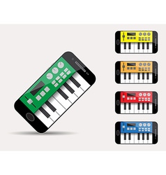 Smartphone with messaging sms app Royalty Free Vector Image