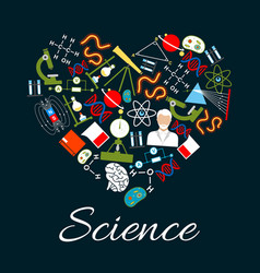 Big science and laboratory icon set trendy flat Vector Image