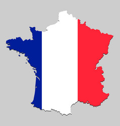 Detailed map of the france Royalty Free Vector Image