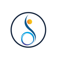 Disability logo design template Royalty Free Vector Image