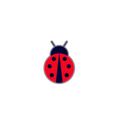 Happy ladybug smiling Royalty Free Vector Image