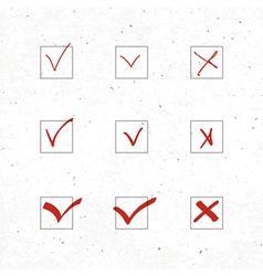 Check mark stickers set Royalty Free Vector Image