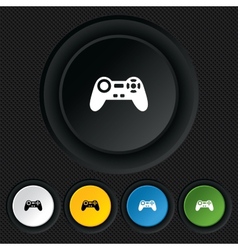 Dont play Joystick sign icon Video game symbol Vector Image