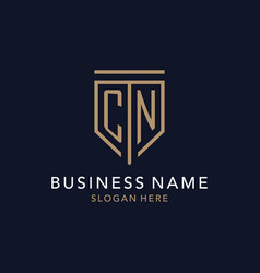 Cn initial wedding monogram logo Royalty Free Vector Image