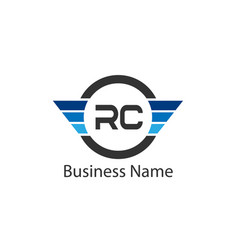 Initial letter rc logo template design Royalty Free Vector