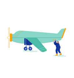 Cartoon airplane pilot Royalty Free Vector Image