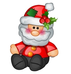 Happy santa claus face side view Royalty Free Vector Image