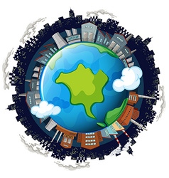 Factory buildings around world Royalty Free Vector Image