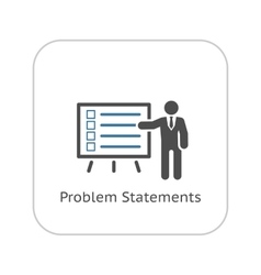 Problem Statements Icon Flat Design Royalty Free Vector