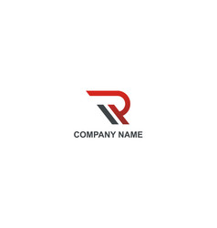 R japanese style letter logo design Royalty Free Vector