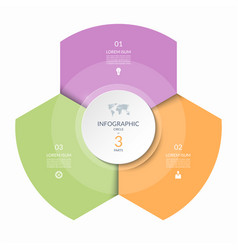 Infographic template of 3 options tabs bars Vector Image