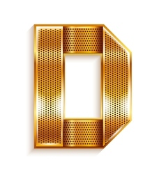Golden letter D Royalty Free Vector Image - VectorStock