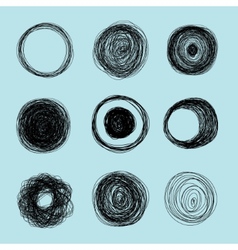 Set of hand drawn circle elements Royalty Free Vector Image