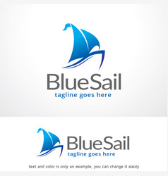 Yacht sail boat logo Royalty Free Vector Image