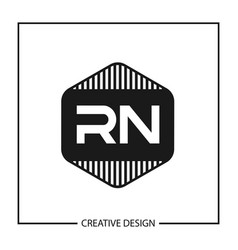 Initial letter rn logo template design Royalty Free Vector