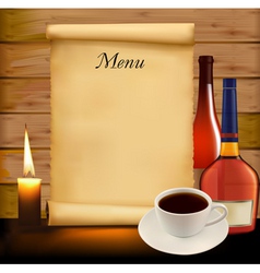 Menu for restaurant Coffee design template Vector Image