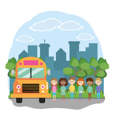 Elementary school cartoon Royalty Free Vector Image